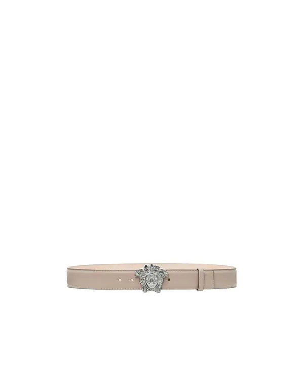 Versace Medusa Head Buckle Belt - Nude