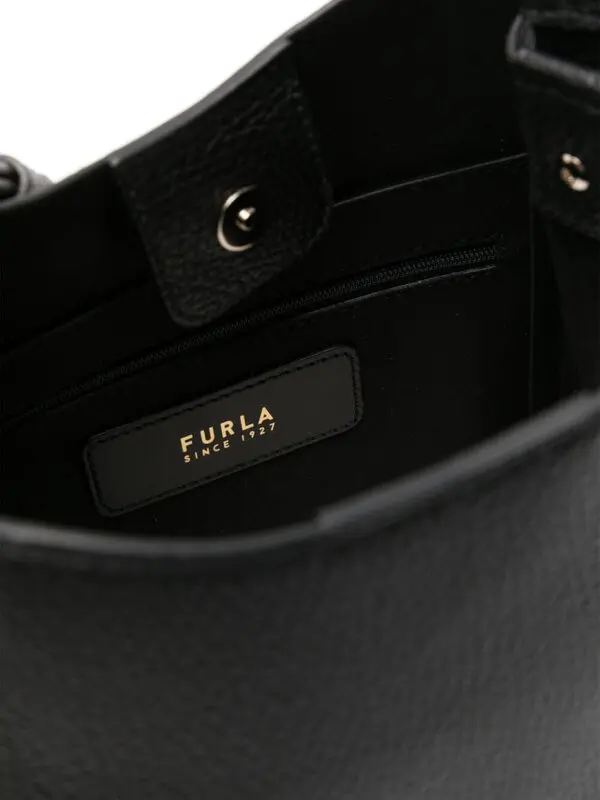 Furla Logo Shoulder Bag - Black