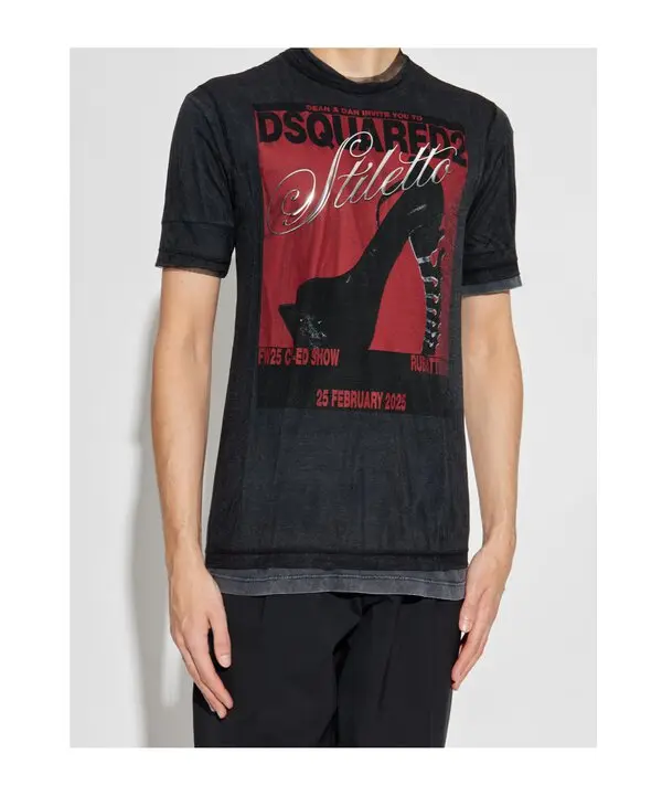 Dsquared2 Logo Printed Crewneck T-shirt