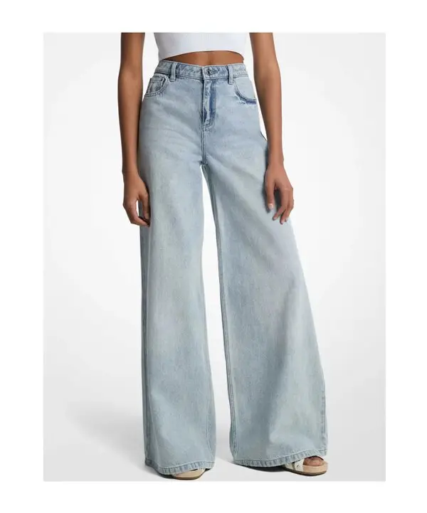 Michael Kors Wide Leg Jeans - Light Denim Blue