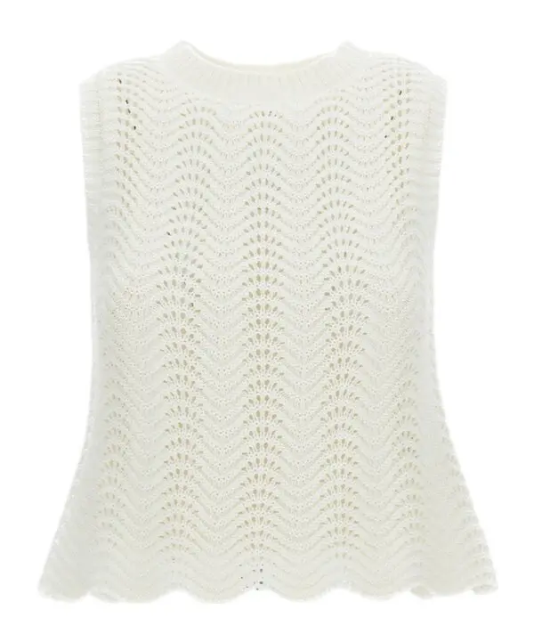 Loulou De Saison Vittoria Pointelle Knitted Top