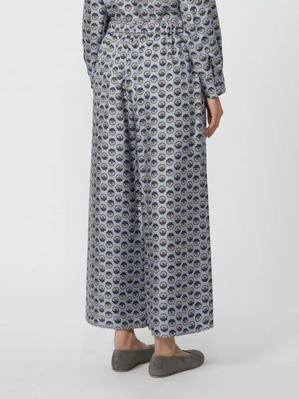 Max Mara Printed Silk Wide-leg Trousers