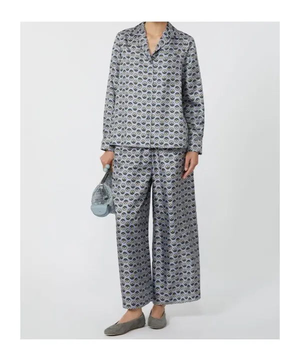 Max Mara Printed Silk Wide-leg Trousers