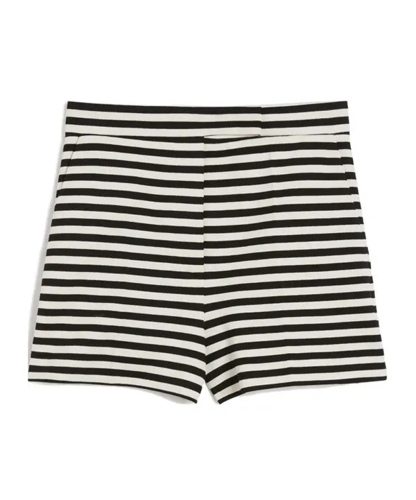 Max Mara Striped High-waisted Jersey Shorts