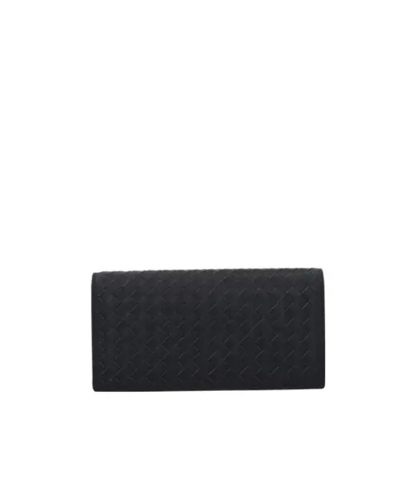 Bottega Veneta Logo Wallet - Black