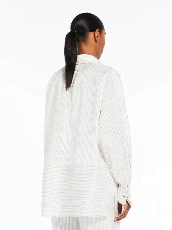 Max Mara Striped Long-sleeve Shirt With French Cuffs
