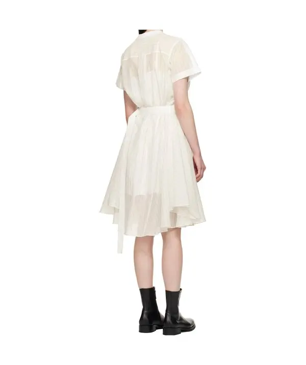 Sacai Short Sleeve Dress With Patch Pocket