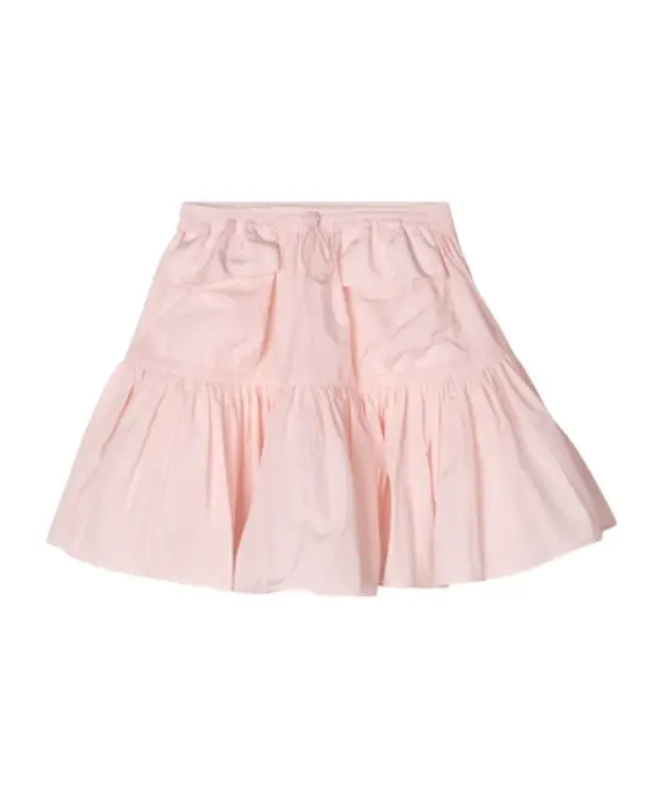 Cecilie Bahnsen Elastic Waist Ruffled Hem Skirt - Pink