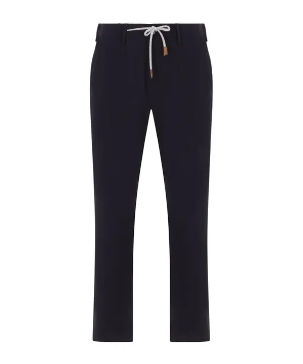 Eleventy Drawstring Tailored Pants - Black