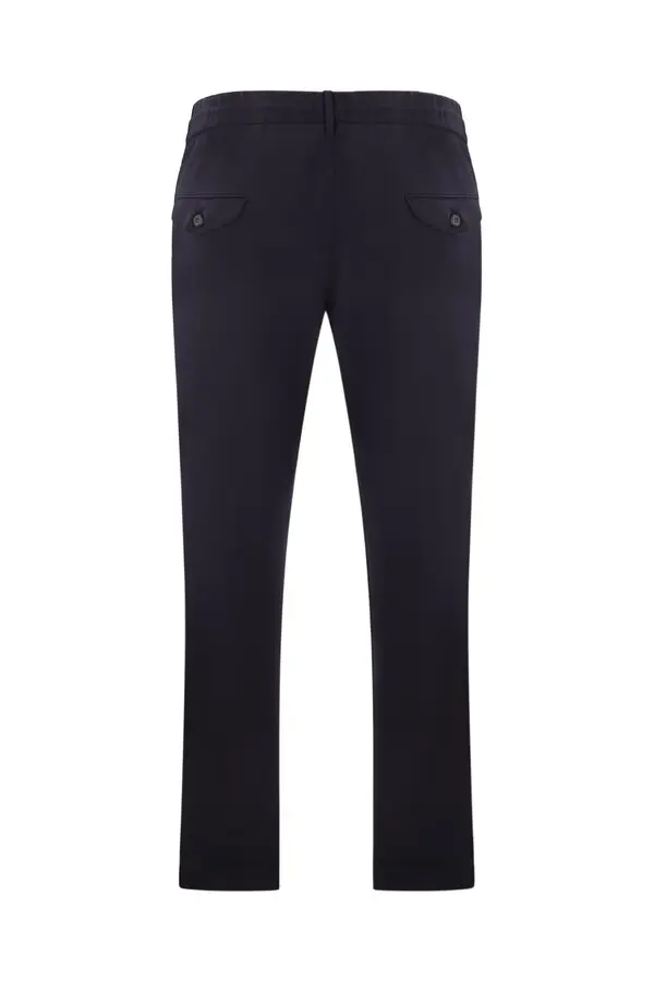 Eleventy Drawstring Tailored Pants - Navy