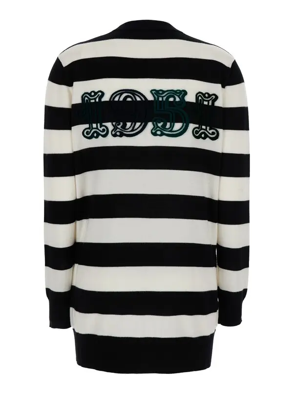 Max Mara Fiemme Striped Cardigan - Black