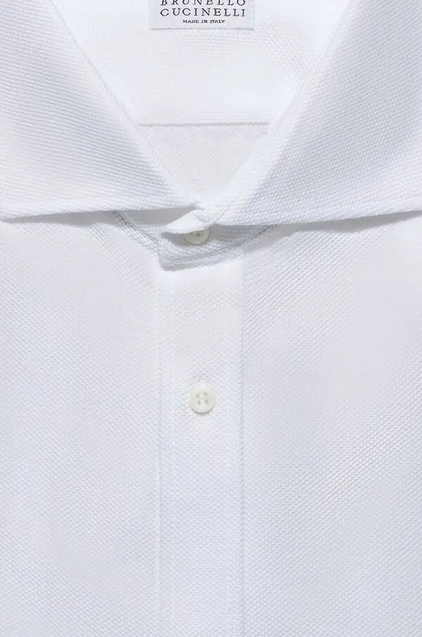 Brunello Cucinelli Button-up T-shirt - White
