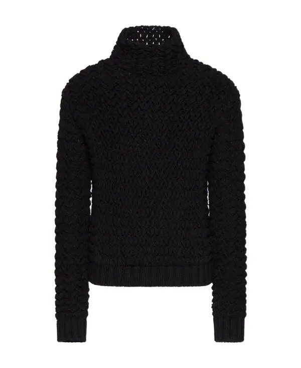 Valentino Garavani High Neck Long-sleeved Knitted Pullover