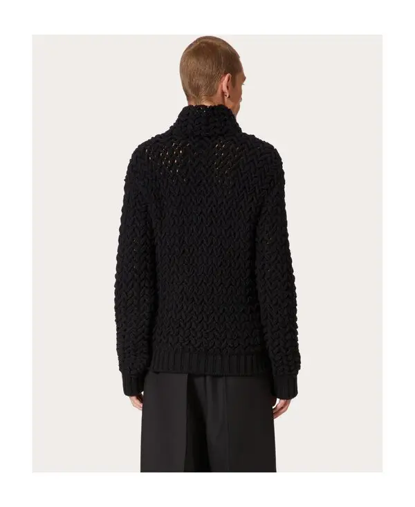 Valentino Garavani High Neck Long-sleeved Knitted Pullover