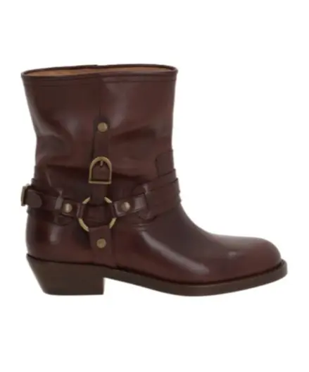 Isabel Marant Étoile Western Buckled Ankle Boots