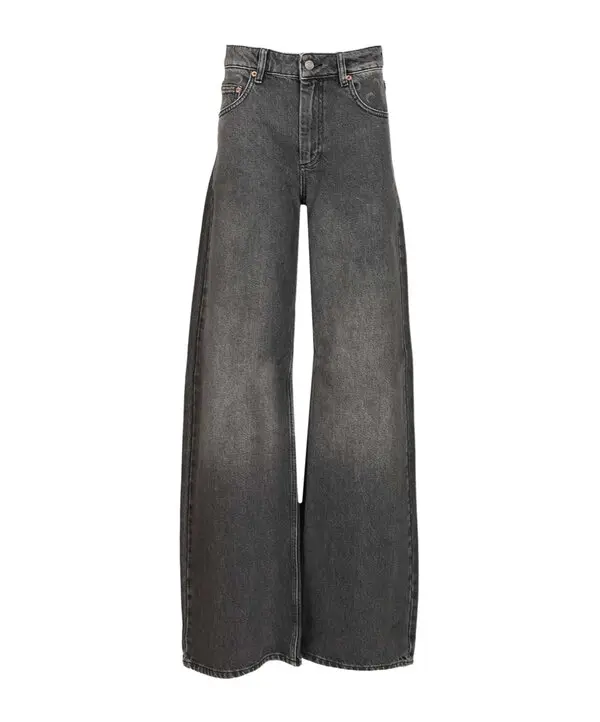 MARINE SERRE Laser Wash Flared Jeans - Black