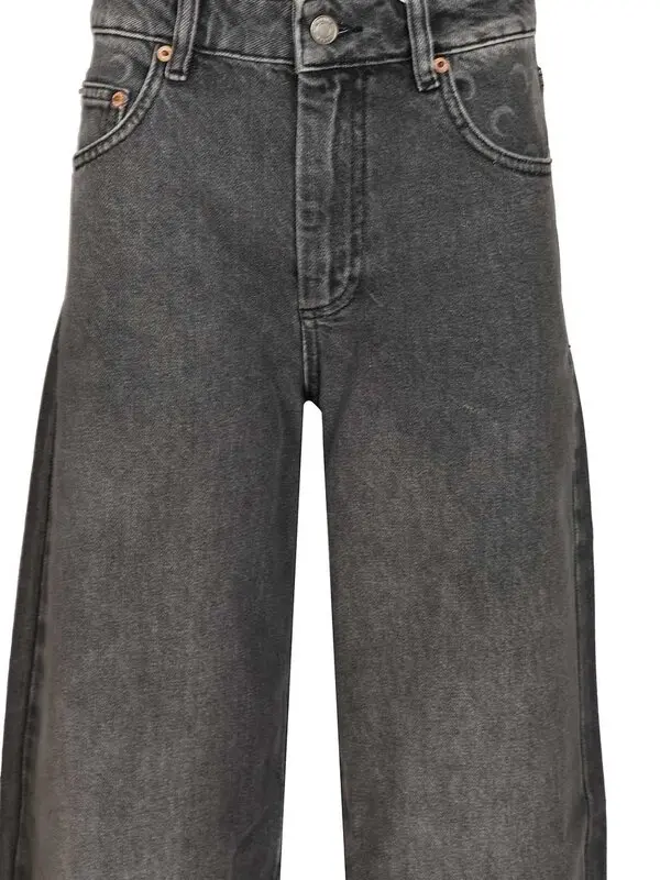 MARINE SERRE Laser Wash Flared Jeans - Black