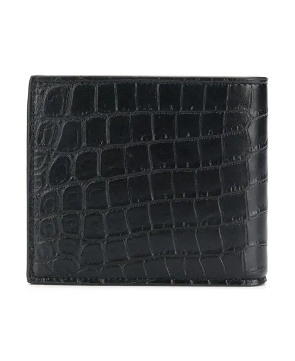 Saint Laurent East/west Embossed Bi-fold Wallet - Black