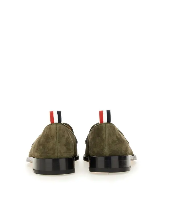 Thom Browne Rwb Striped Varsity Loafers - Green