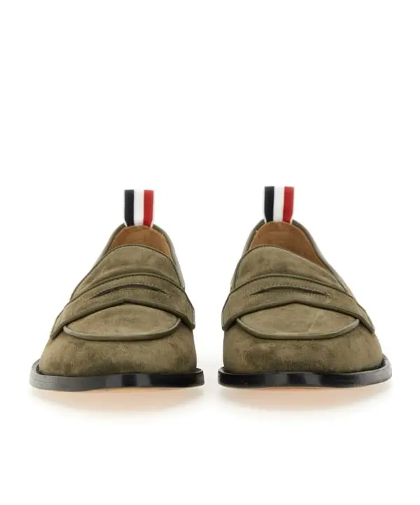 Thom Browne Rwb Striped Varsity Loafers - Green