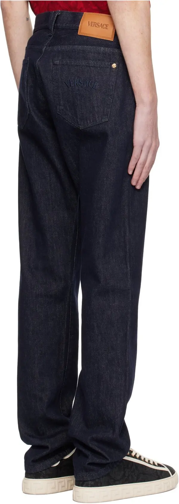 Versace Logo-patch Straight-leg Jeans