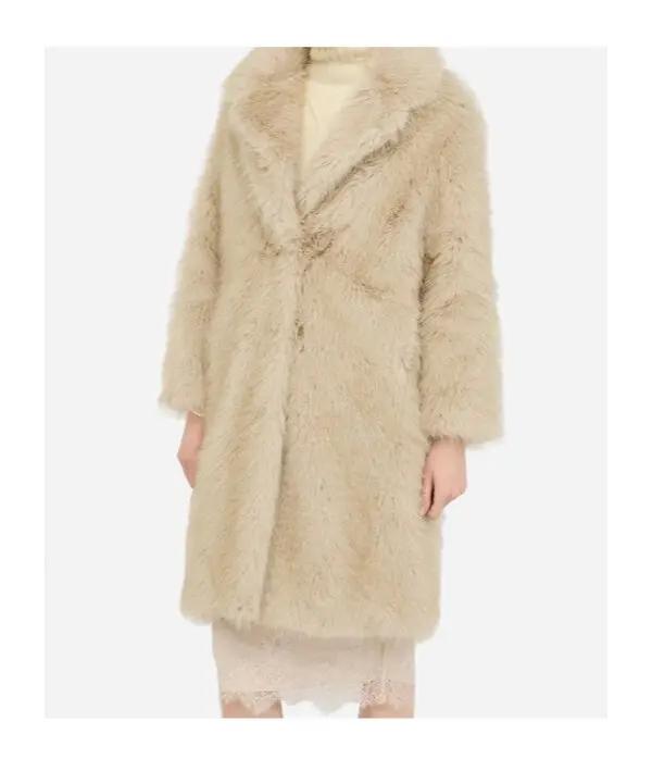 Liu Jo Faux Fur Long-sleeved Coat