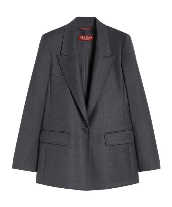 Max Mara Bolsena Single-breasted Blazer - Dark Grey