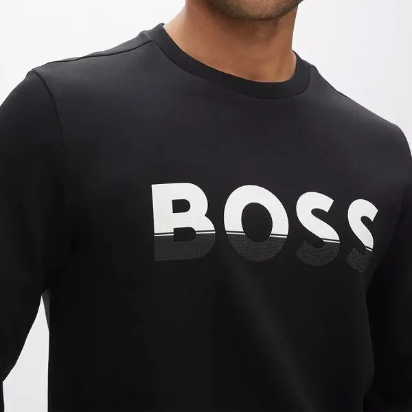 Hugo Boss Color-block Logo Sweatshirt - Black