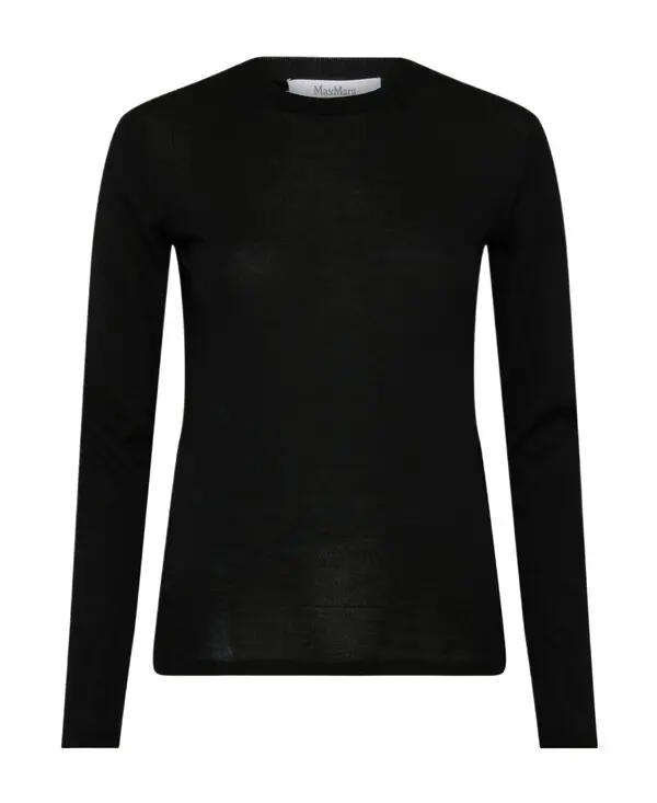 Max Mara Crew Neck Virgin Wool Jumper - Black