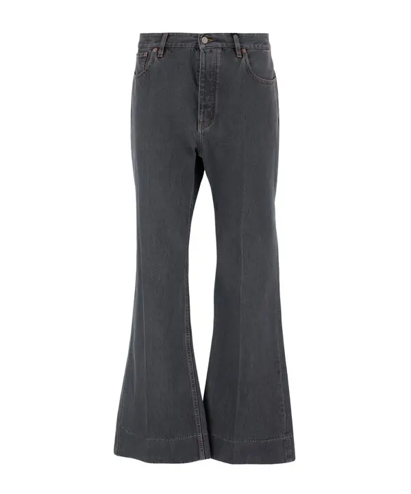 Valentino Garavani Logo Patch Flared Jeans