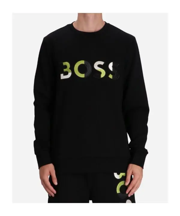 Hugo Boss Logo-print Cotton Crewneck Sweatshirt