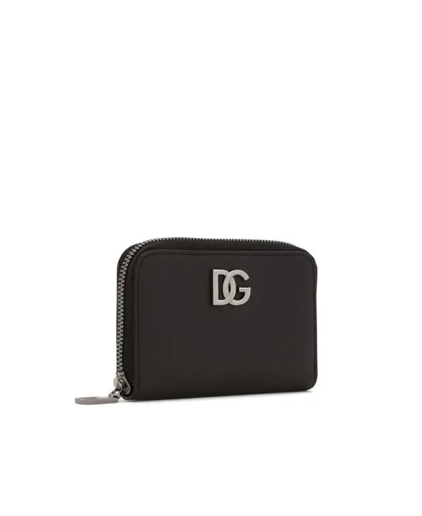 Dolce & Gabbana Dolce Gabbana Logo Plaque Zipped Compact Wallet
