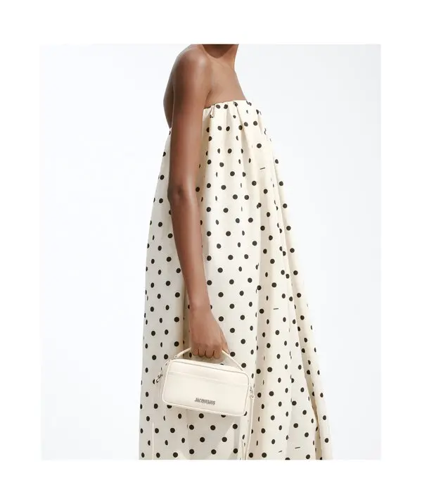 Jacquemus Le Baneto Crossbody Bag With Logo Plaque - Light Ivory