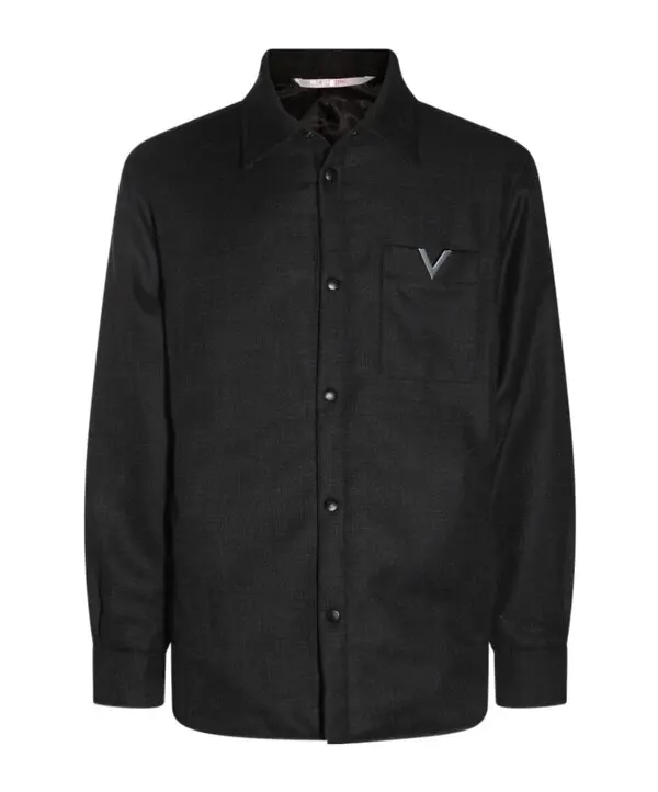 Valentino Garavani Logo Plaque Long-sleeved Jacket