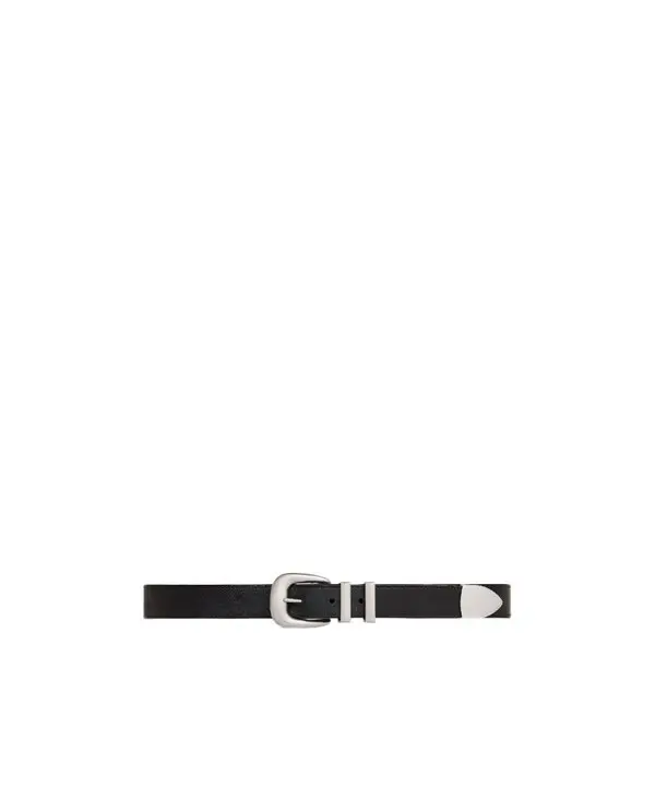 Celine Western Belt In Vintage Calfskin - Black