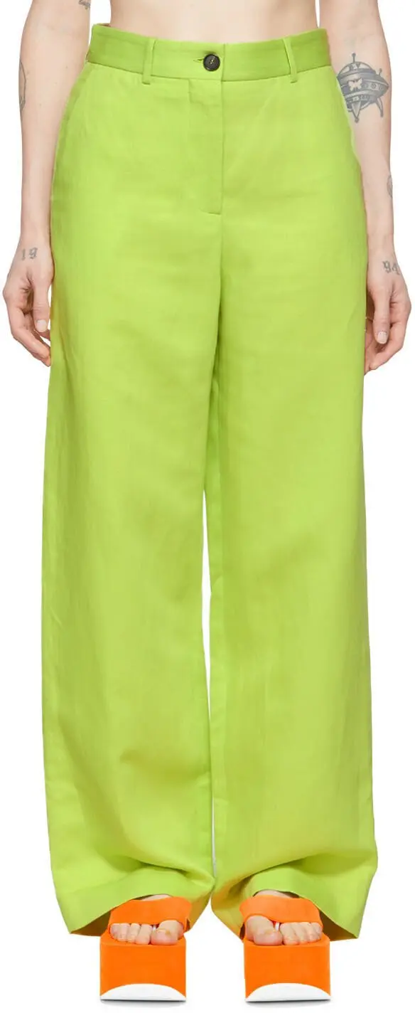 MSGM Logo Wide-leg Trousers
