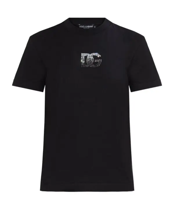 Dolce & Gabbana Dg Logo Embellished Crewneck T-shirt