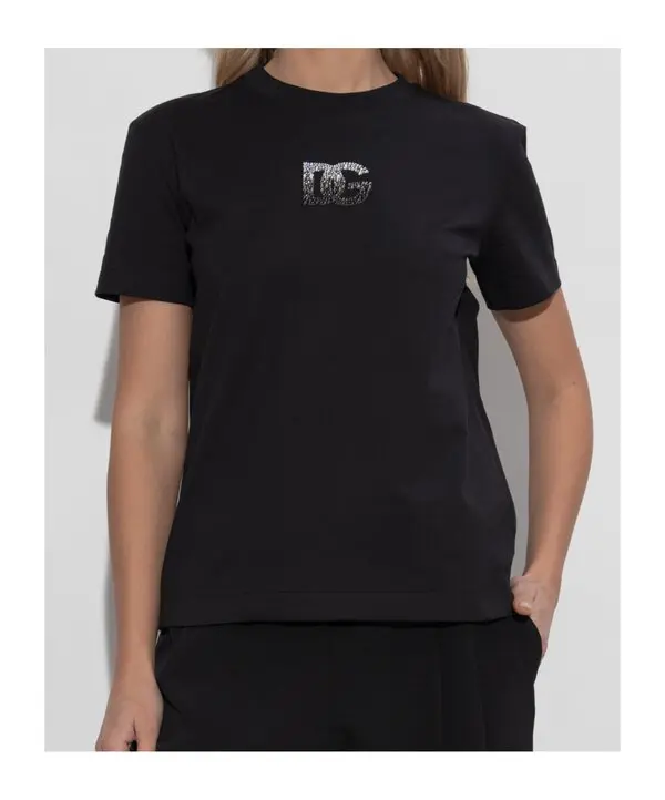 Dolce & Gabbana Dg Logo Embellished Crewneck T-shirt