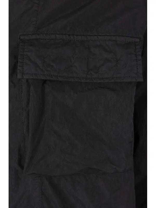 Stone Island Lightweight Patch Pocket Shirt Jacket - Black