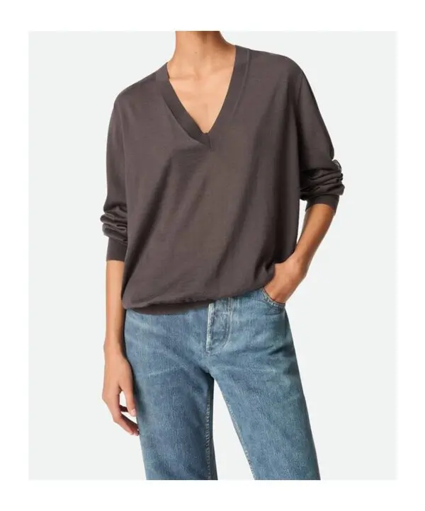 Bottega Veneta Light Fine Cashmere V-neck Jumper - No
