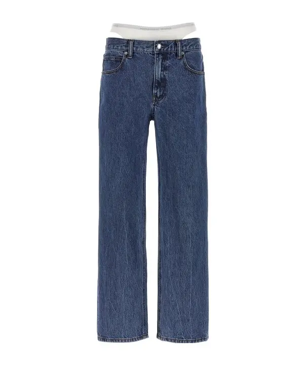 Alexander Wang Layered Low-waisted Jeans - Deep Blue