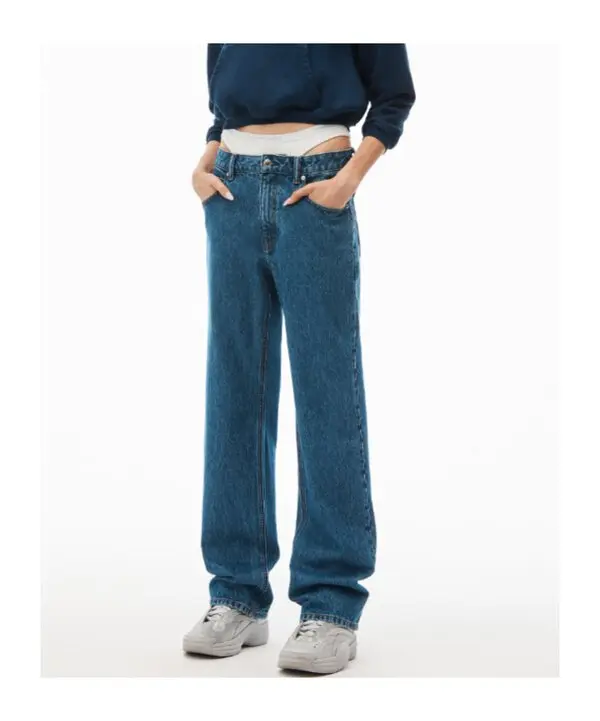 Alexander Wang Layered Low-waisted Jeans - Deep Blue