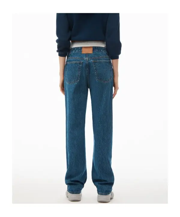 Alexander Wang Layered Low-waisted Jeans - Deep Blue