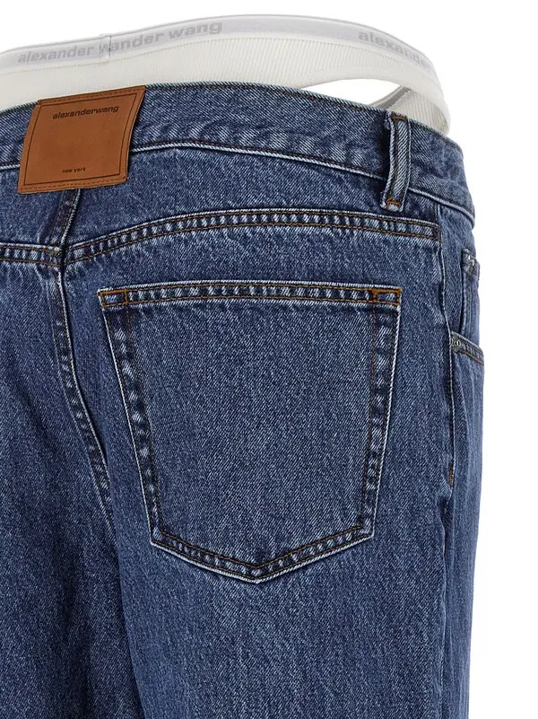 Alexander Wang Layered Low-waisted Jeans - Deep Blue