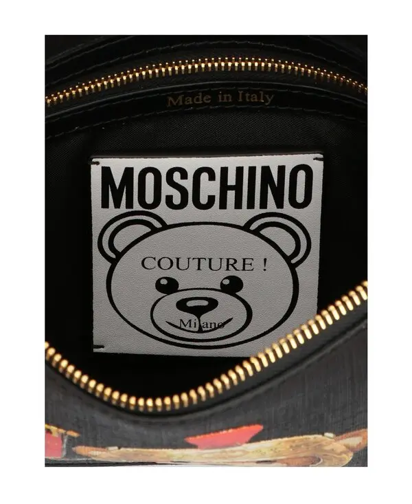 Moschino Teddy Bear Print Clutch Bag - Black