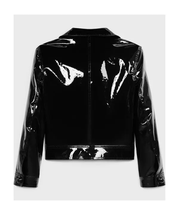 Celine Blouson Jacket In Patent Lambskin Leather