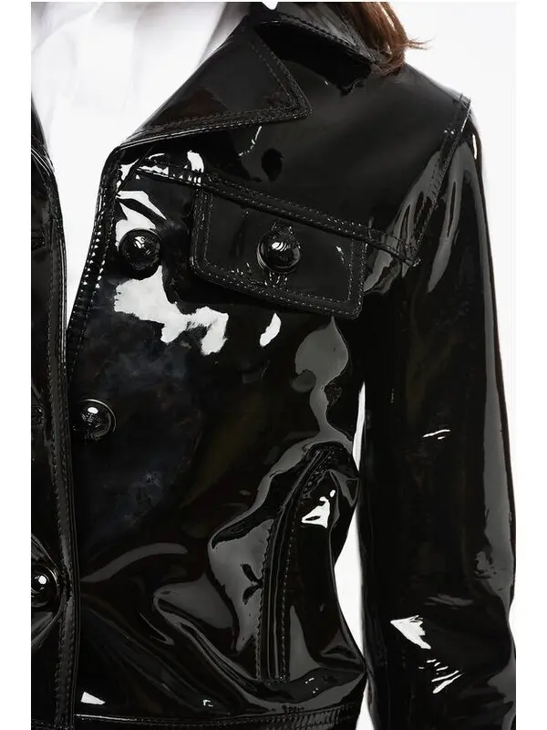 Celine Blouson Jacket In Patent Lambskin Leather