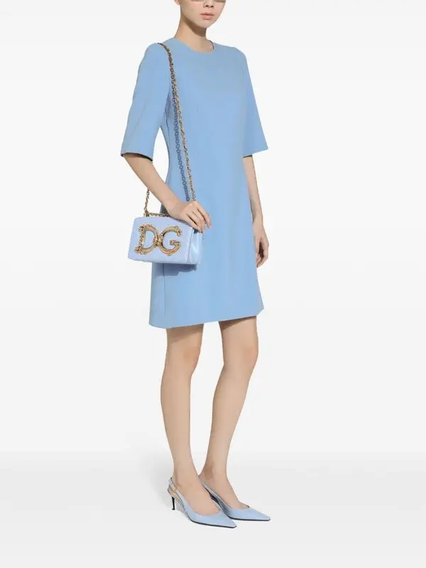 Dolce & Gabbana Fitted Waist Short-sleeved Midi Dress