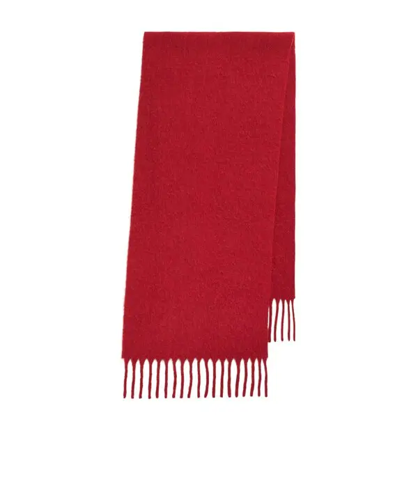 TOTEME Fuzzy Fringed Scarf - Red