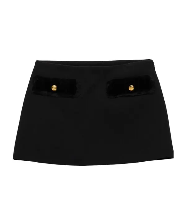 Prada Logo Engraved Mini Skirt